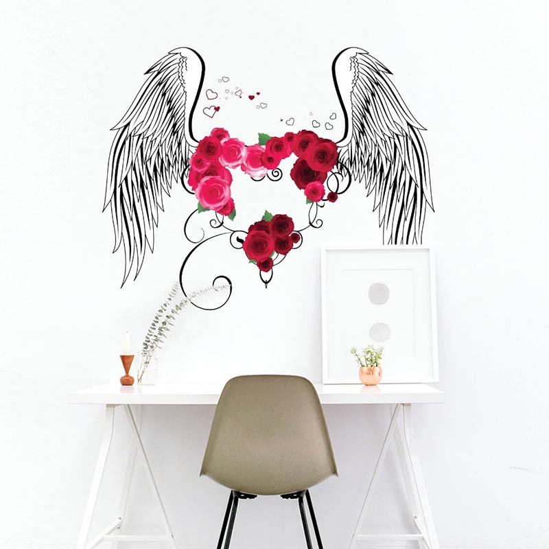 Sticker Ailes d'Ange et Roses | Univers d'Ange